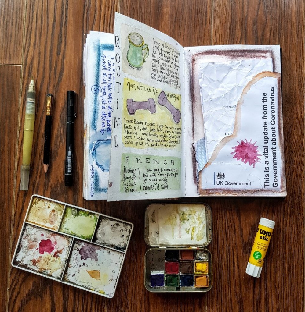 Making Illustrated Journal Pages While Stuck Inside - Book and Paper Arts